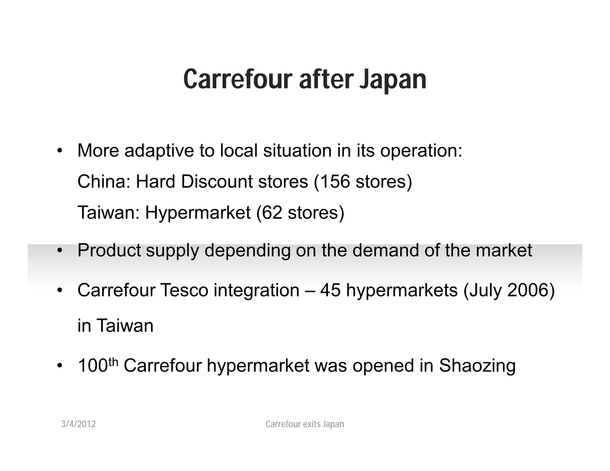 Case: Carrefour In Japan | PDF