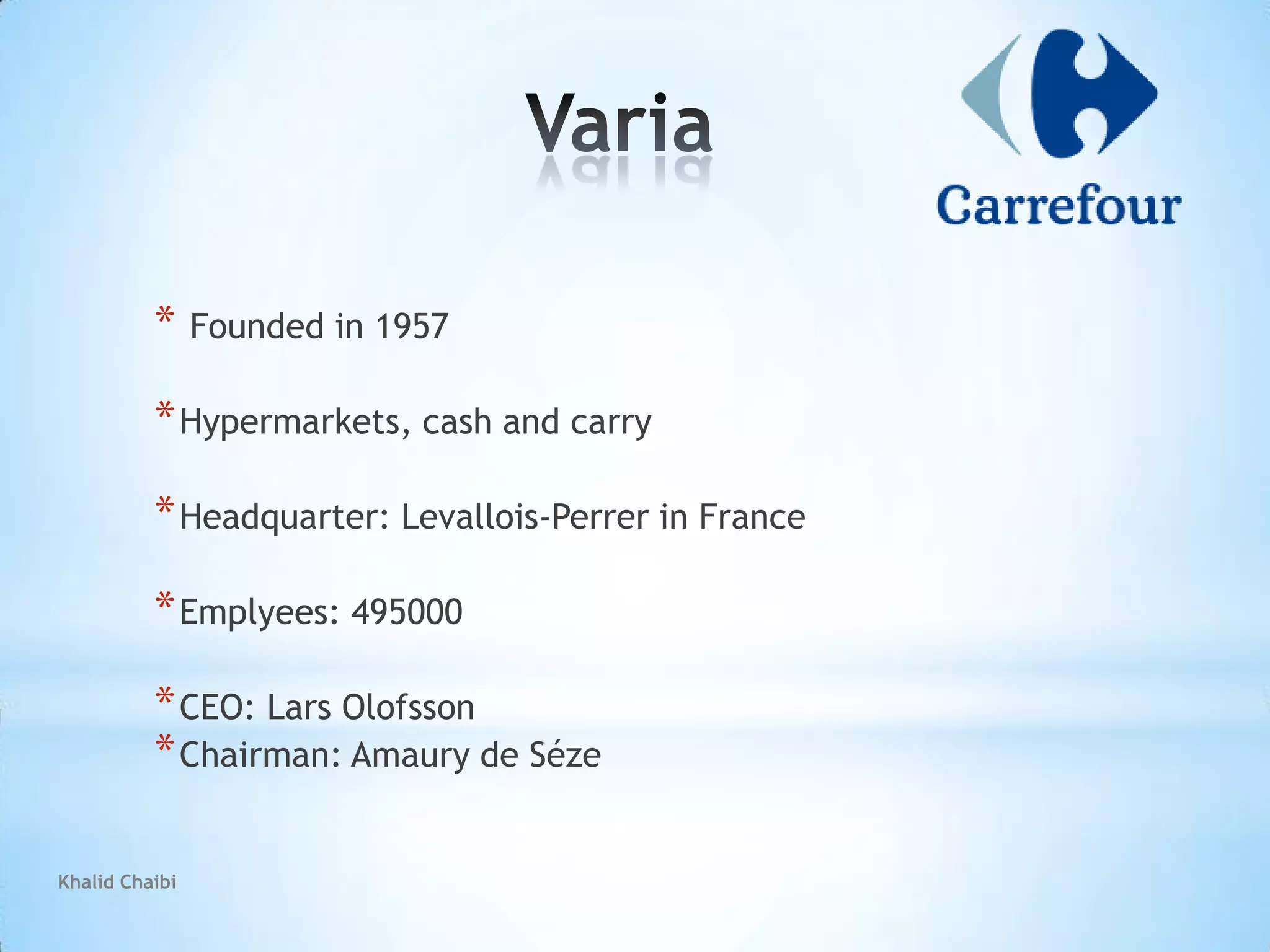 Carrefour khalid chaibi | PPT