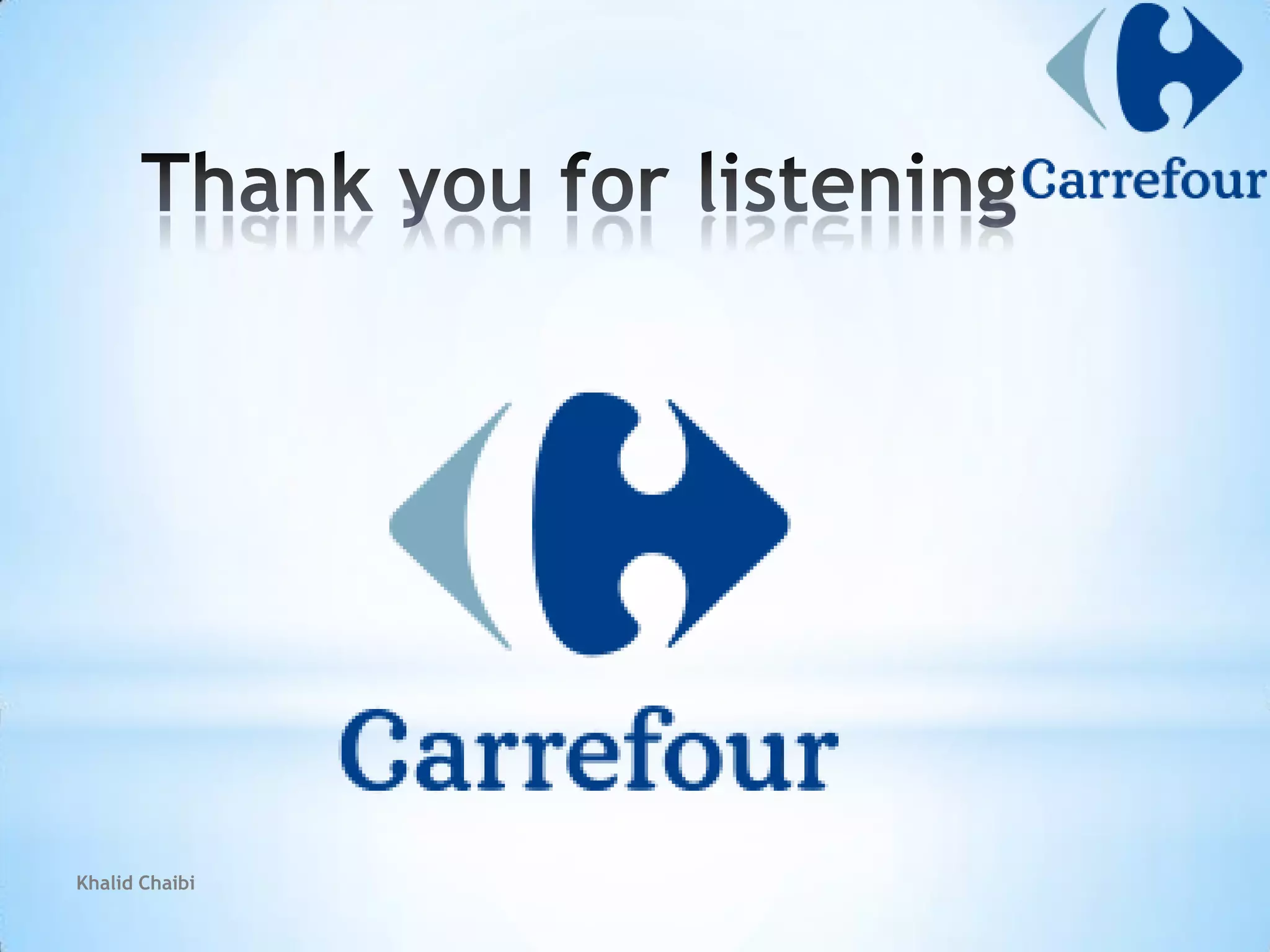 Carrefour khalid chaibi | PPT