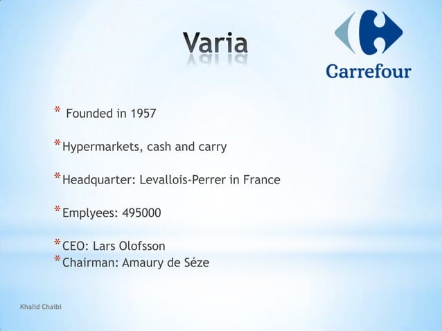 Carrefour khalid chaibi | PPT