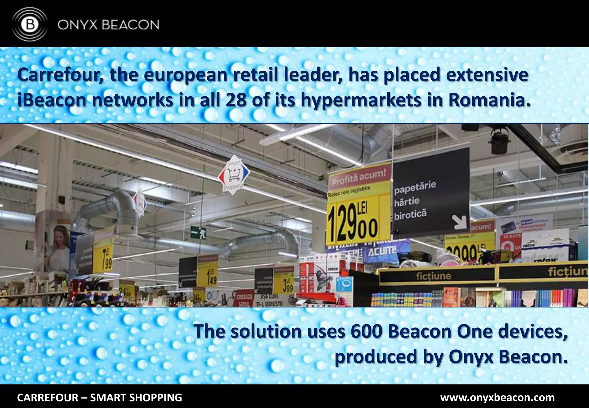 Carrefour Smart Shopping - powered by Onyx Beacon - 2015 | PPTX