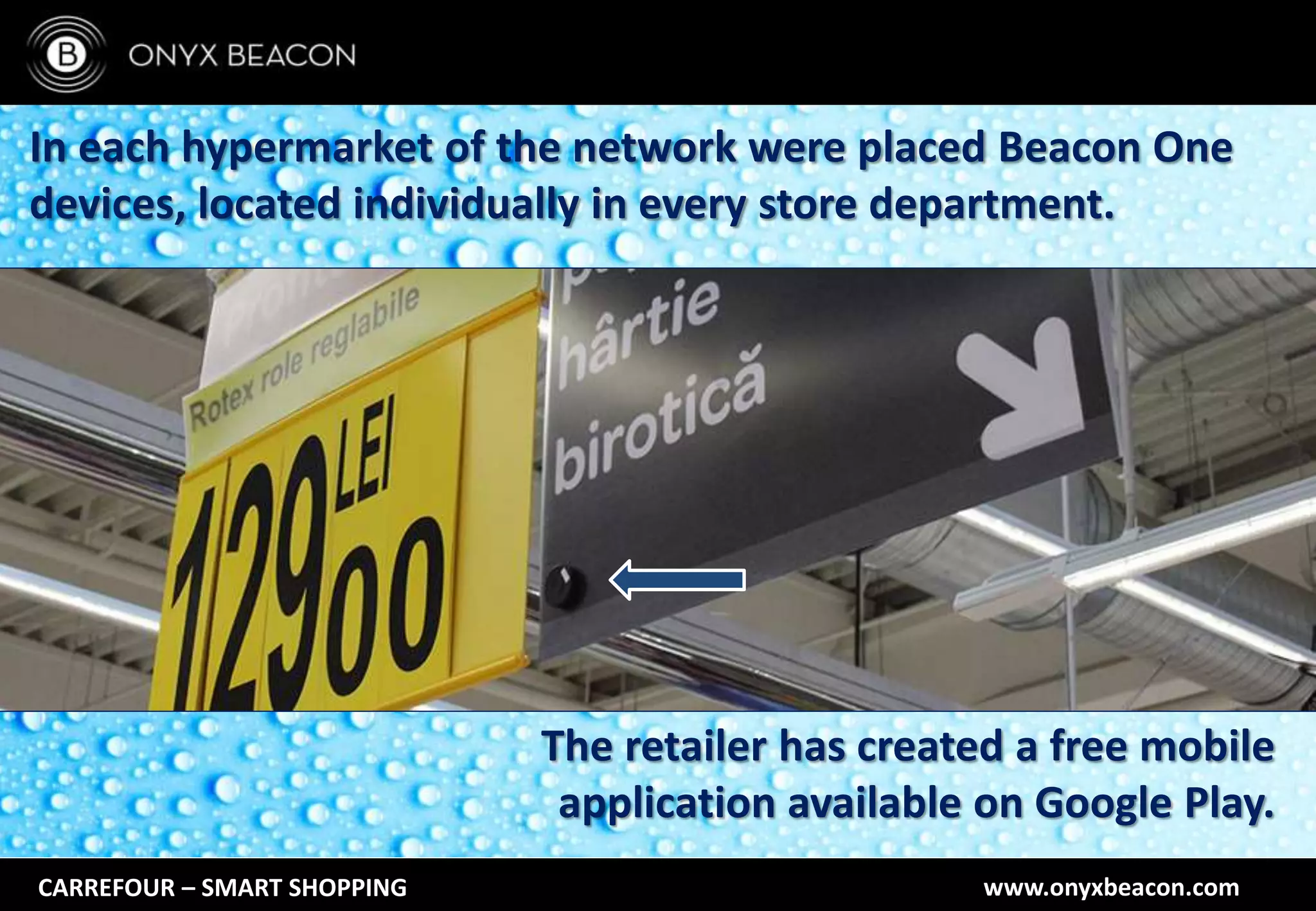 Carrefour Smart Shopping - powered by Onyx Beacon - 2015 | PPTX