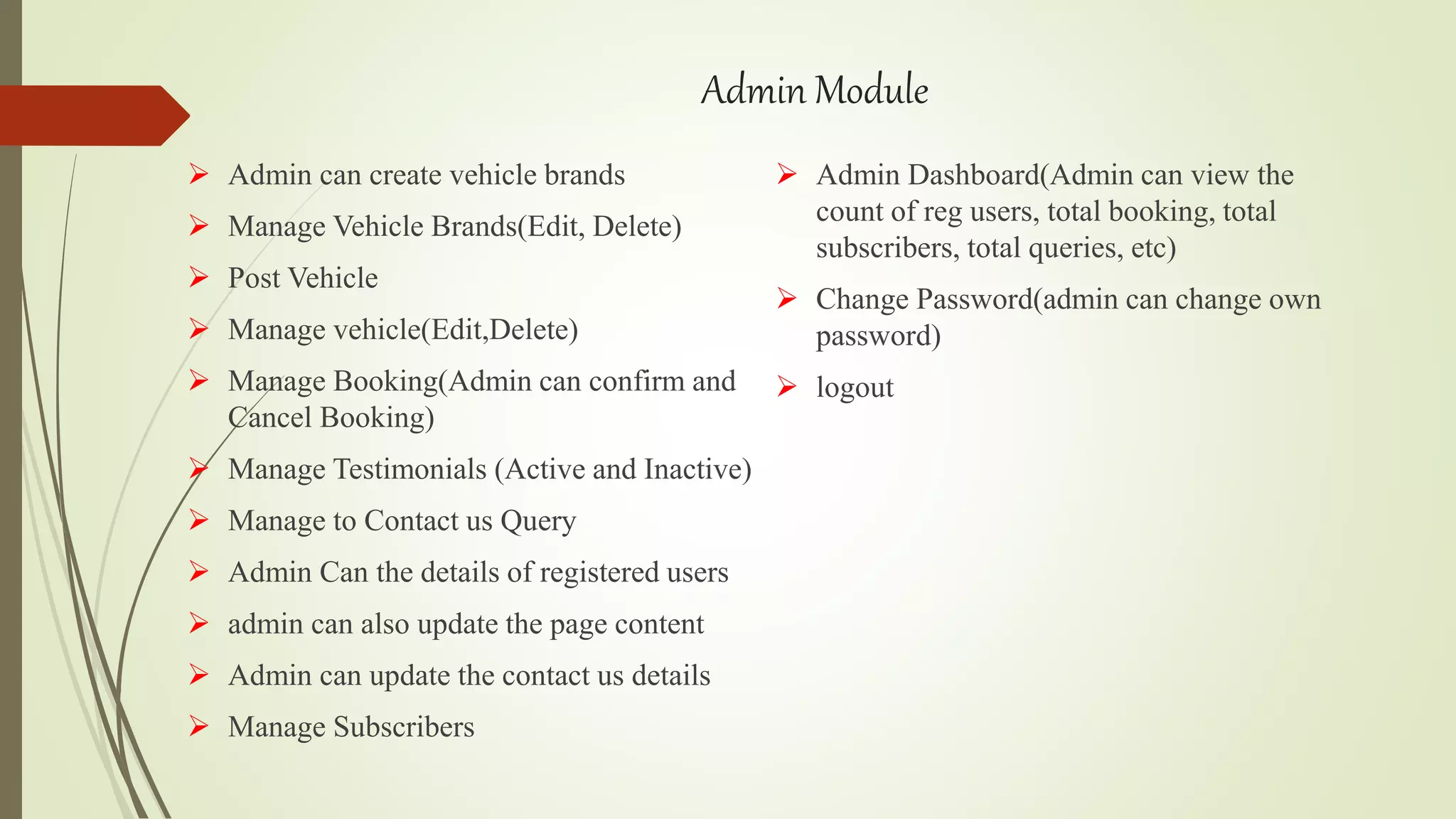 Car rental Project Ppt | PPTX