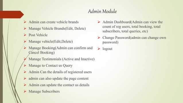 Car rental Project Ppt | PPTX | Computing | Technology & Computing