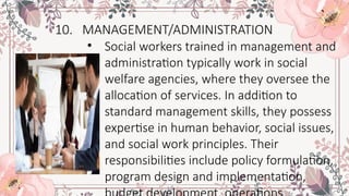 CARRER OPPORTUNITIES for social workers. | PPTX
