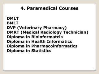 Career Options After B.Pharm Degree in India | PPTX