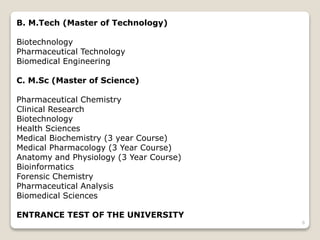 Career Options After B.Pharm Degree in India | PPTX