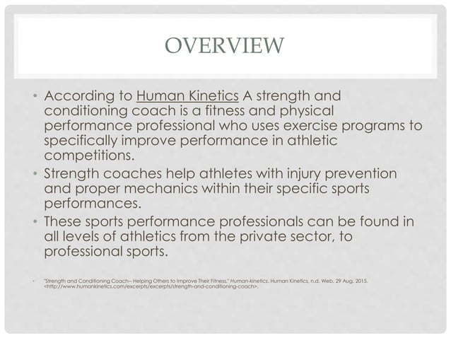 Strength and Conditioning Coaching | PPT