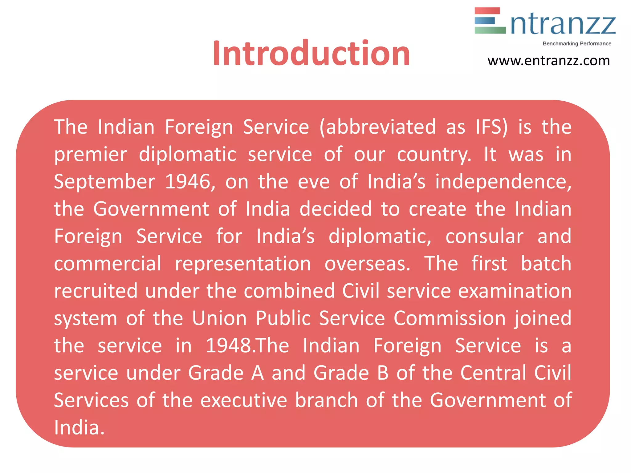 Carrers in indian foreign service | PPT