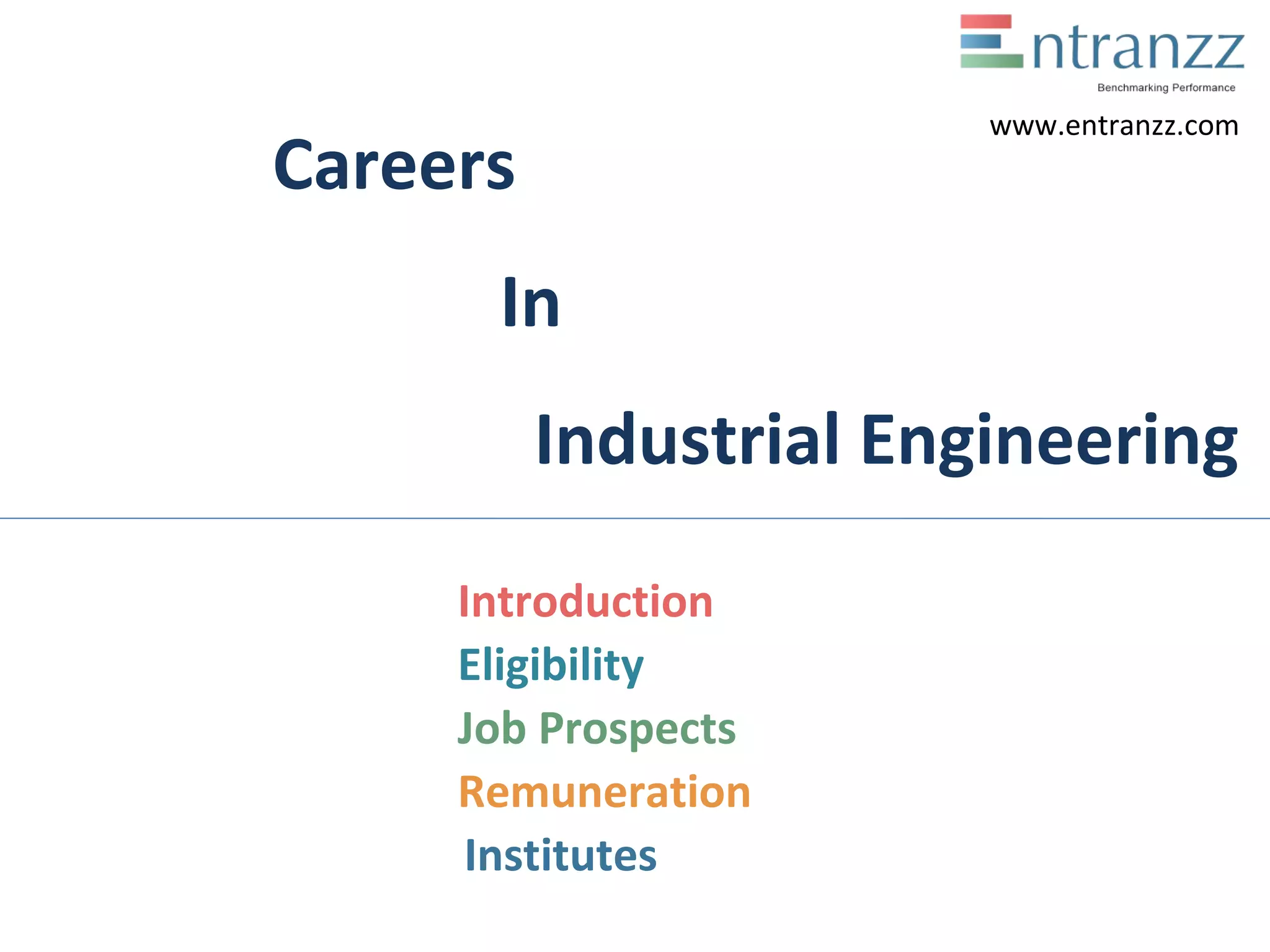 Carrers in industrial engineering | PPT | Mechanical and Industrial ...