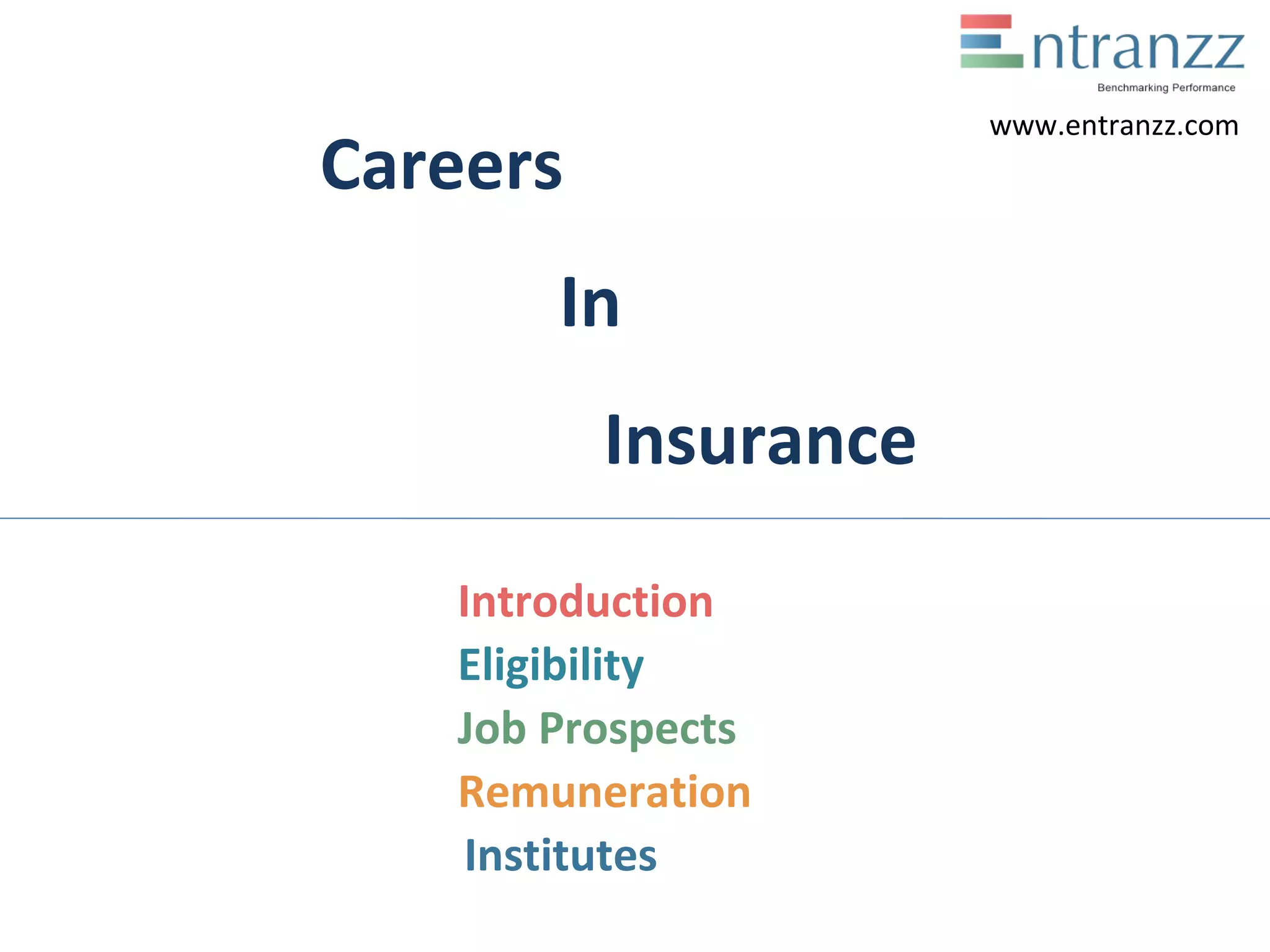 Carrers in insurance | PPT