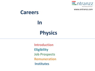 Carrers in physics | PPT