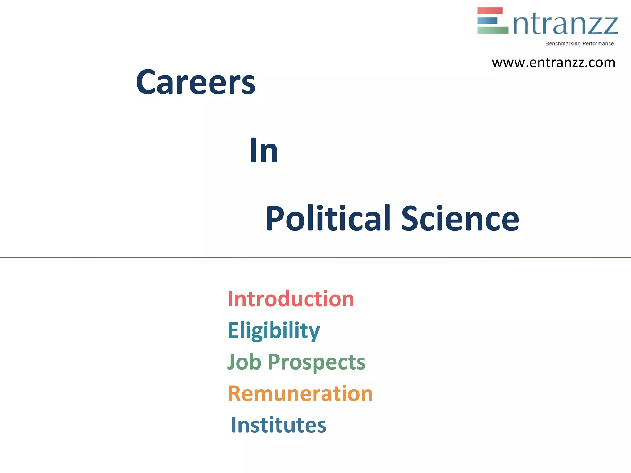 Carrers in political science | PPT