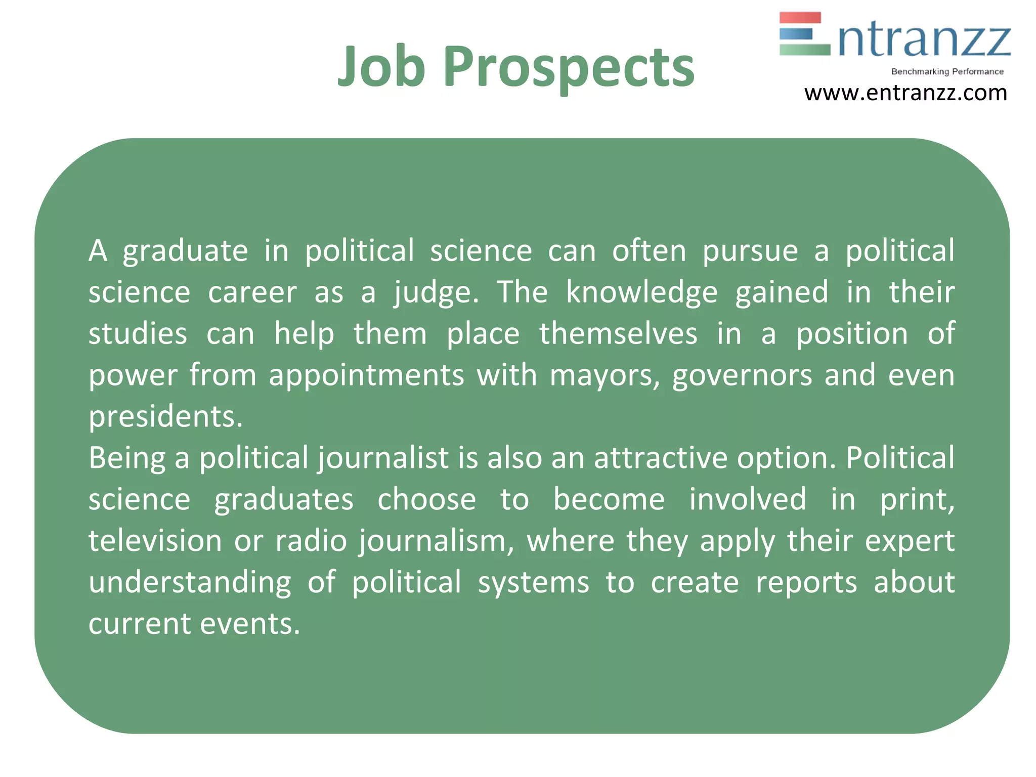 Carrers in political science | PPT