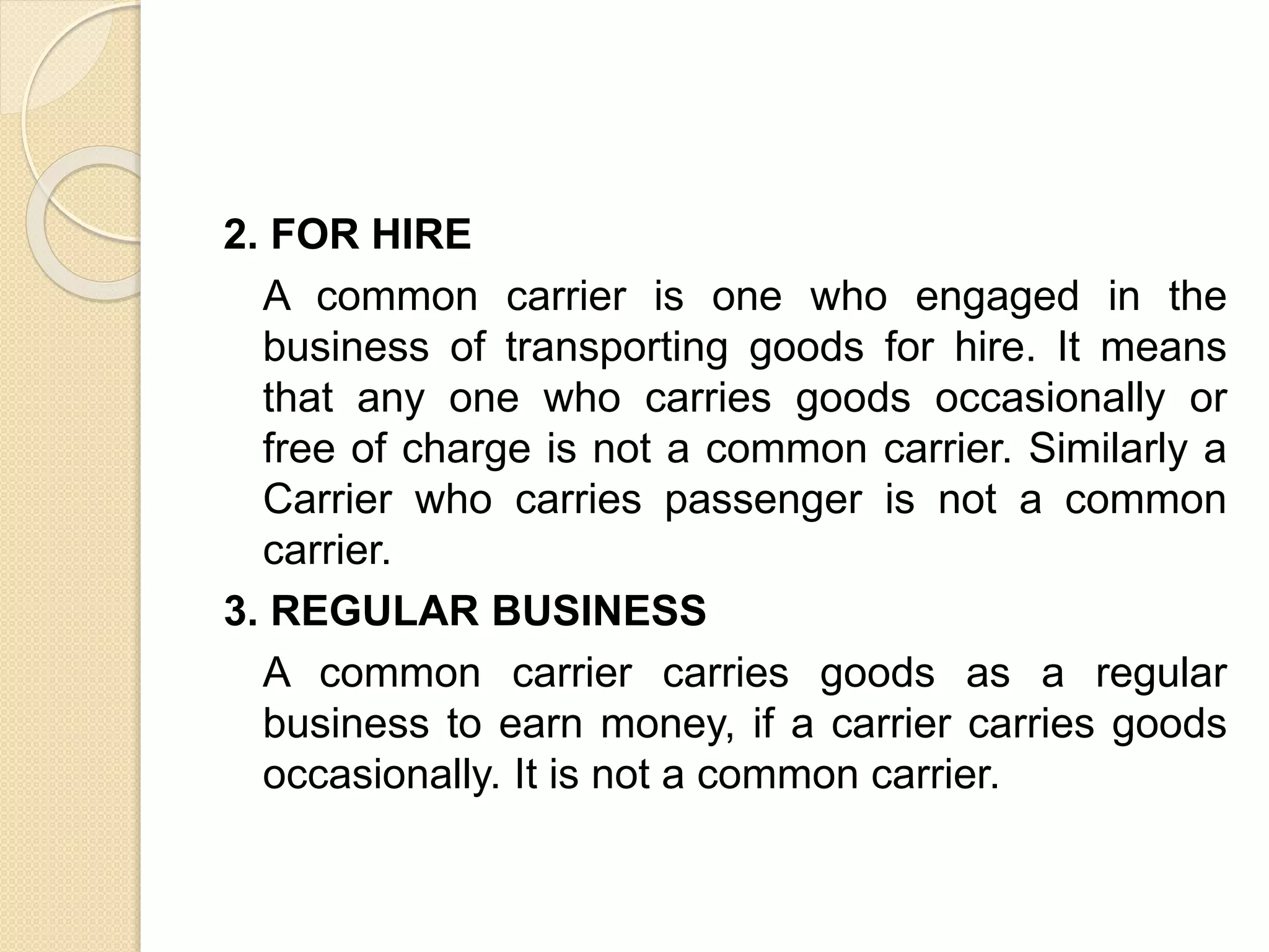 Carriage of goods by land | PPTX