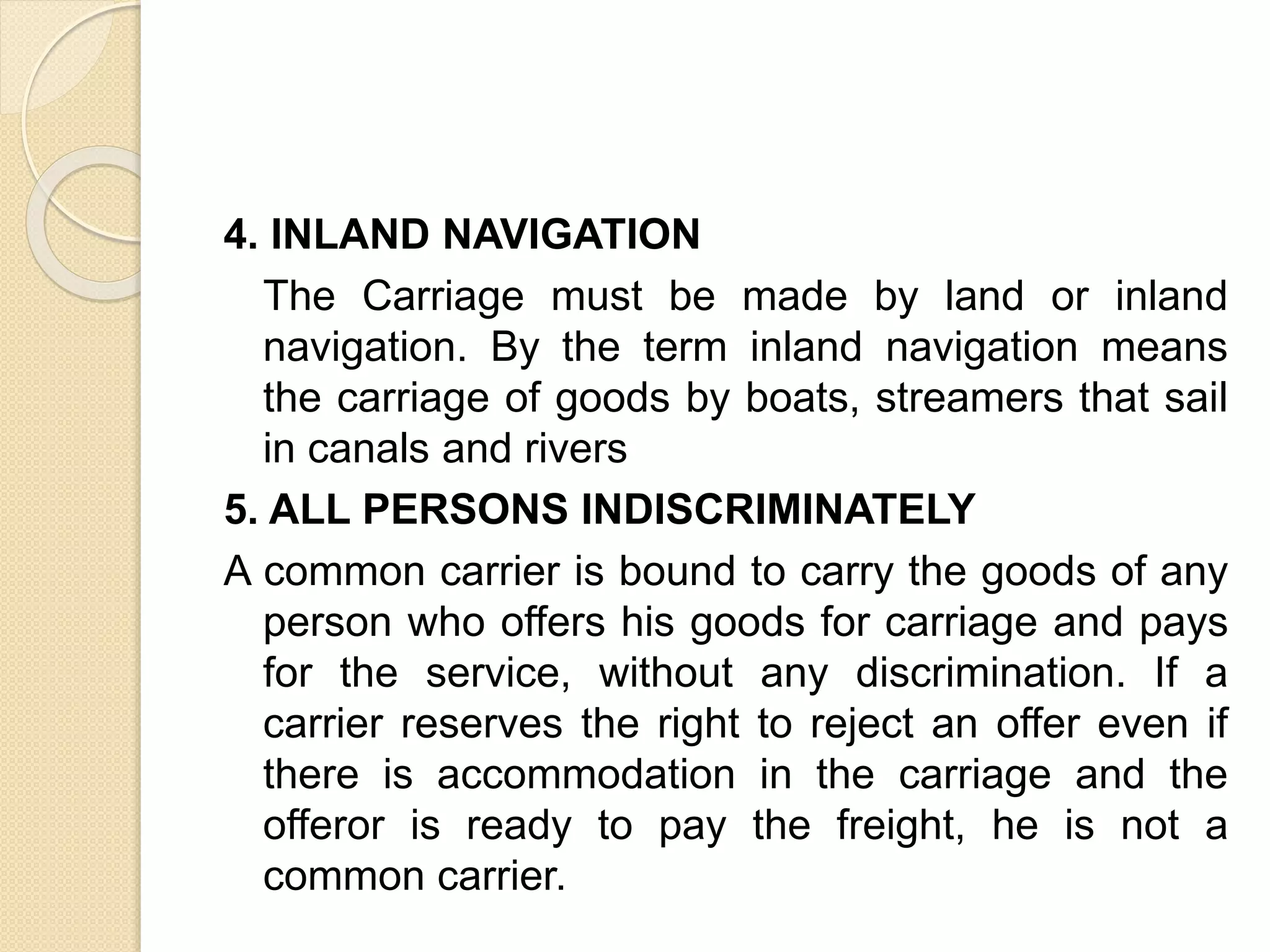 Carriage of goods by land | PPTX