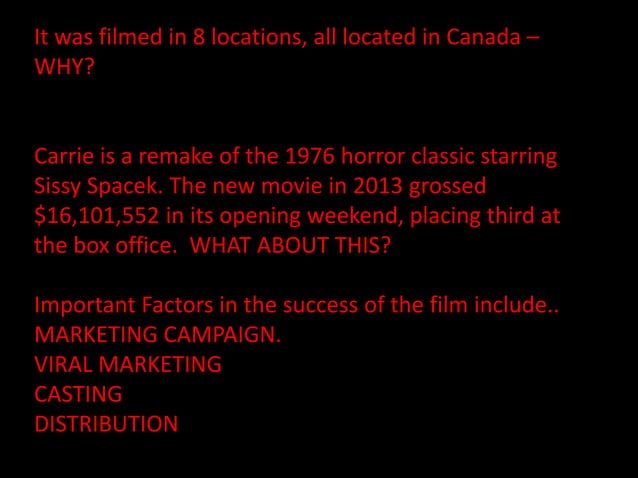 Carrie Case Study. | PPT