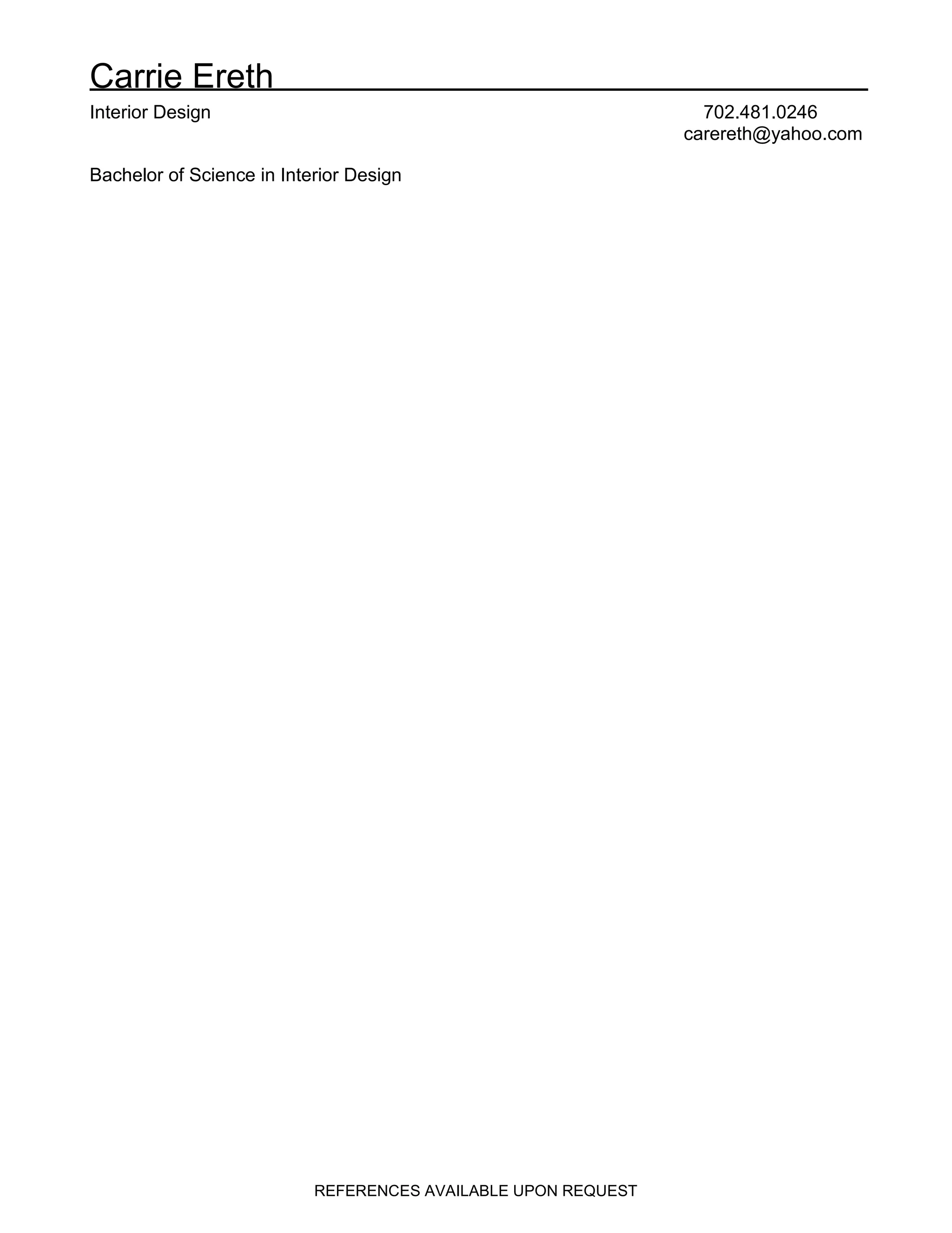 Carrie Ereth Resume(011010) | DOCX