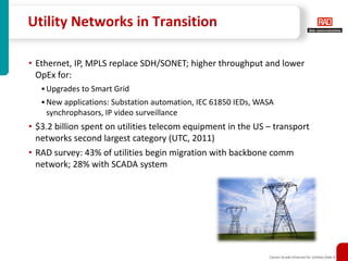 Carrier ethernet-for-power-utilities-presentation | PDF
