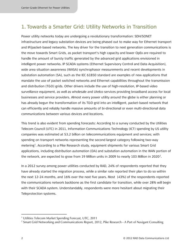 Carrier Grade Ethernet For Power Utilities Solution Paper Pdf