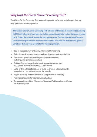 Carrier Screening Test for couples planning a baby | PDF