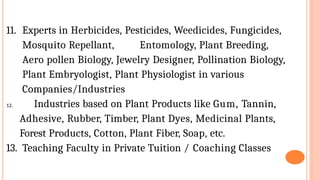 Carrier after BSc and MSc Botany.pptx. imp | PPTX