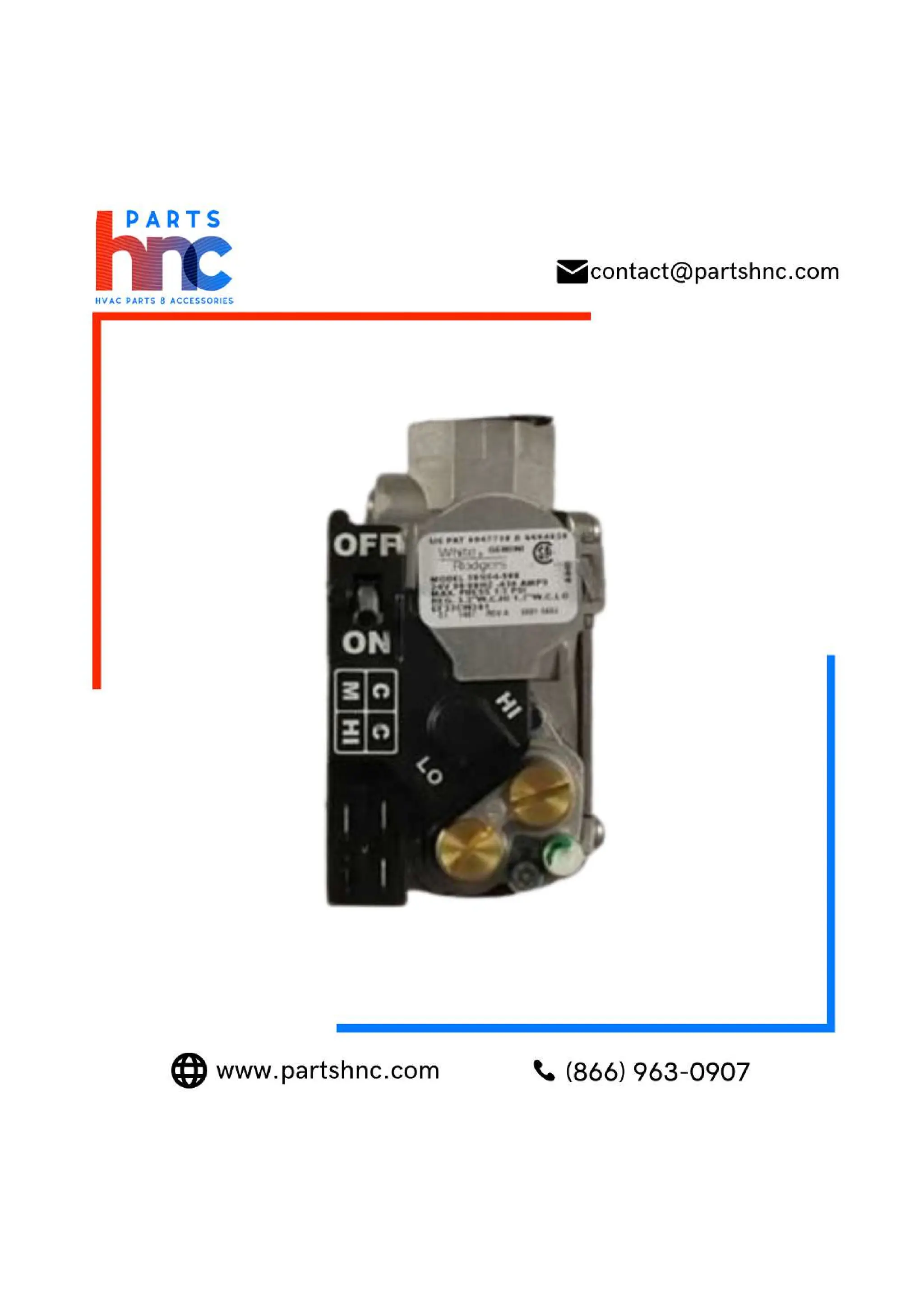 Carrier EF33CW201 2- Stage Gas Valve 24V 3.2 Inch Water Column 34 Inch ...