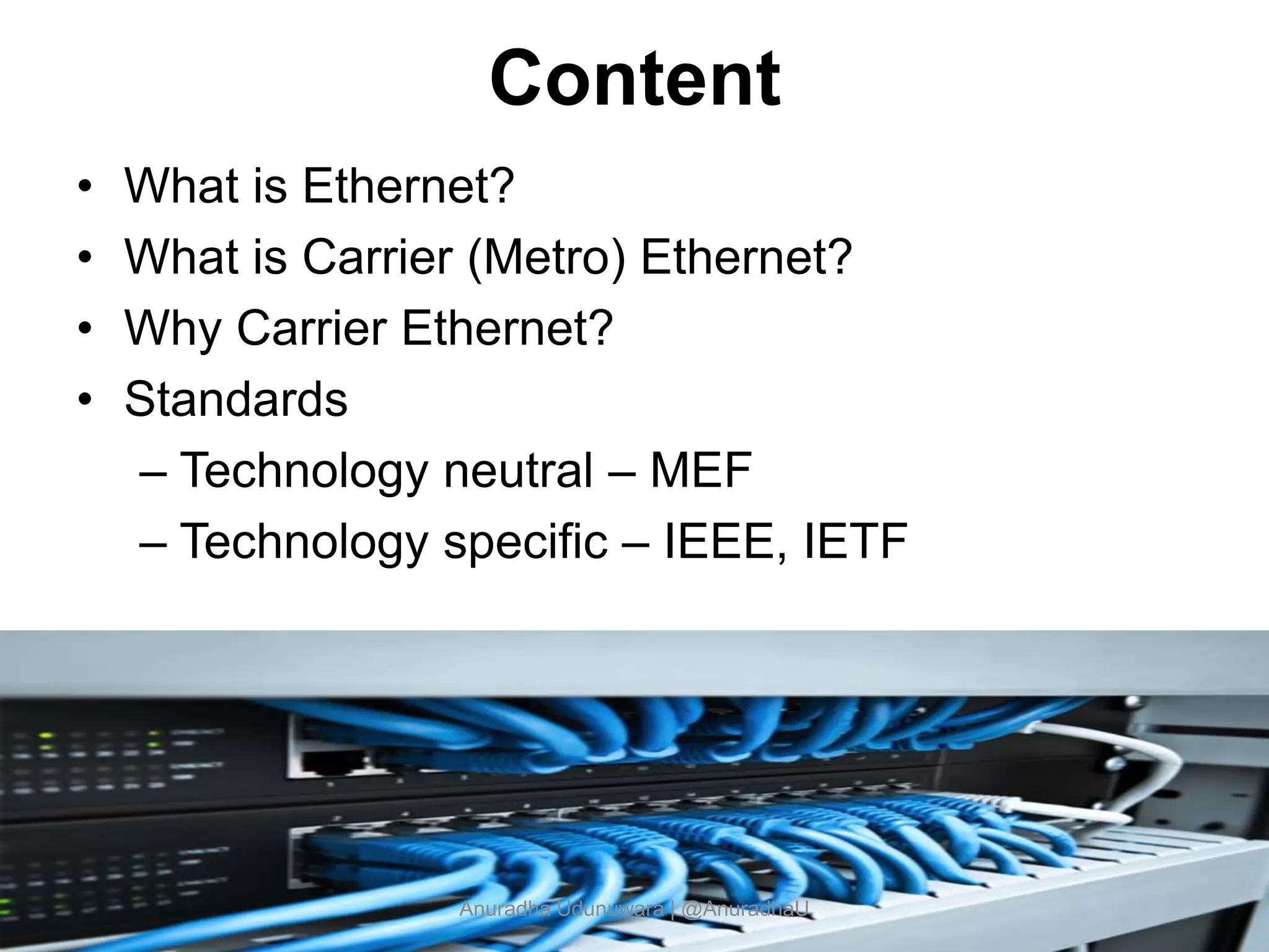 Carrier Ethernet - What and Why | PDF