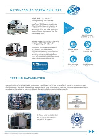 30KAV Air Cooled Screw Chiller with Greenspeed Intelligence | PDF