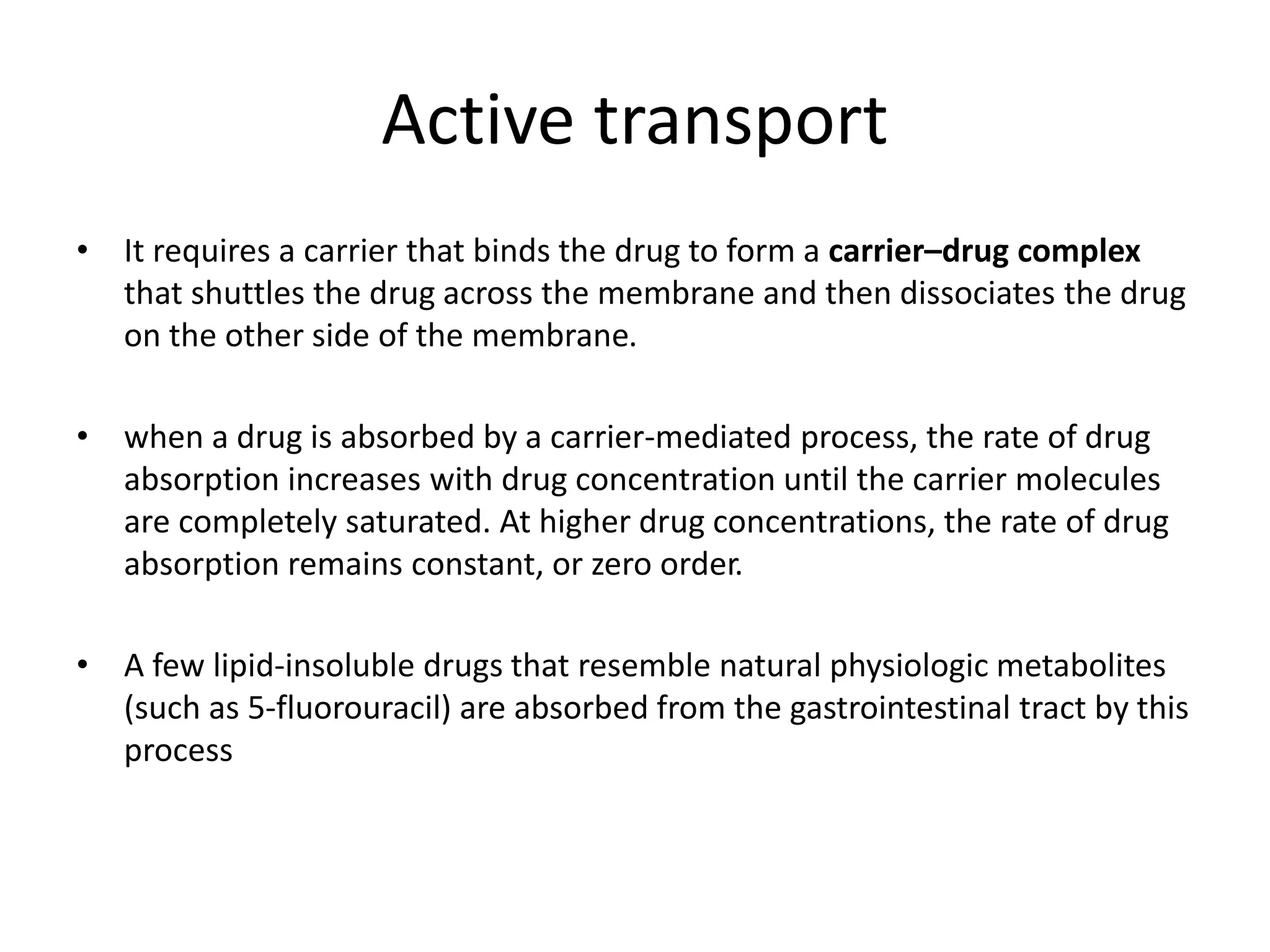 Carrier mediated drug transport | PPTX