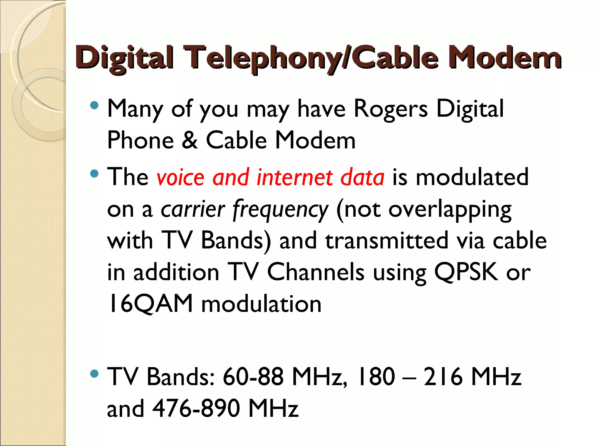 Carrier modulation | PPT | Computer Networking | Computing