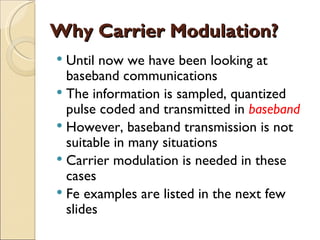 Carrier modulation | PPT | Computer Networking | Computing
