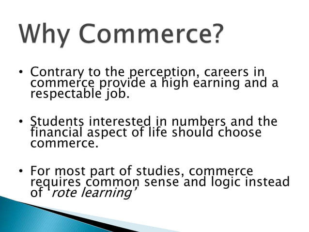 career oppertunities in commerce | PPTX