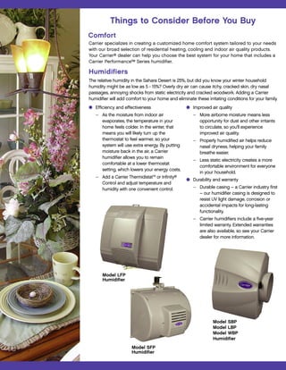 Carrier Performance Humidifier | PDF