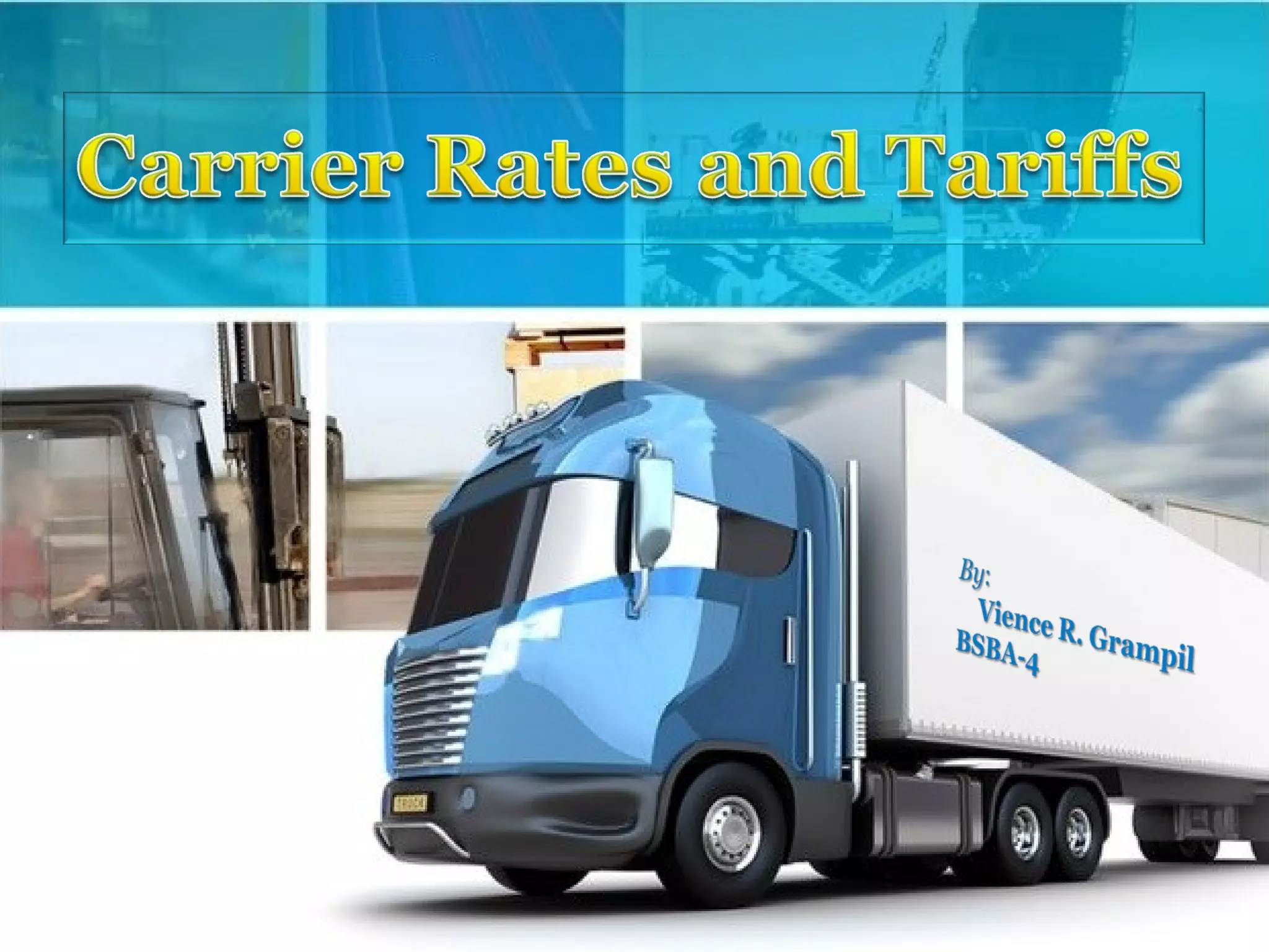 Carrier rates and tariffs | PPT