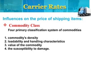 Carrier rates and tariffs | PPT
