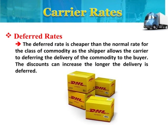 Carrier rates and tariffs | PPT
