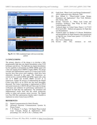 Carrier recovery and clock recovery for qpsk demodulation | PDF