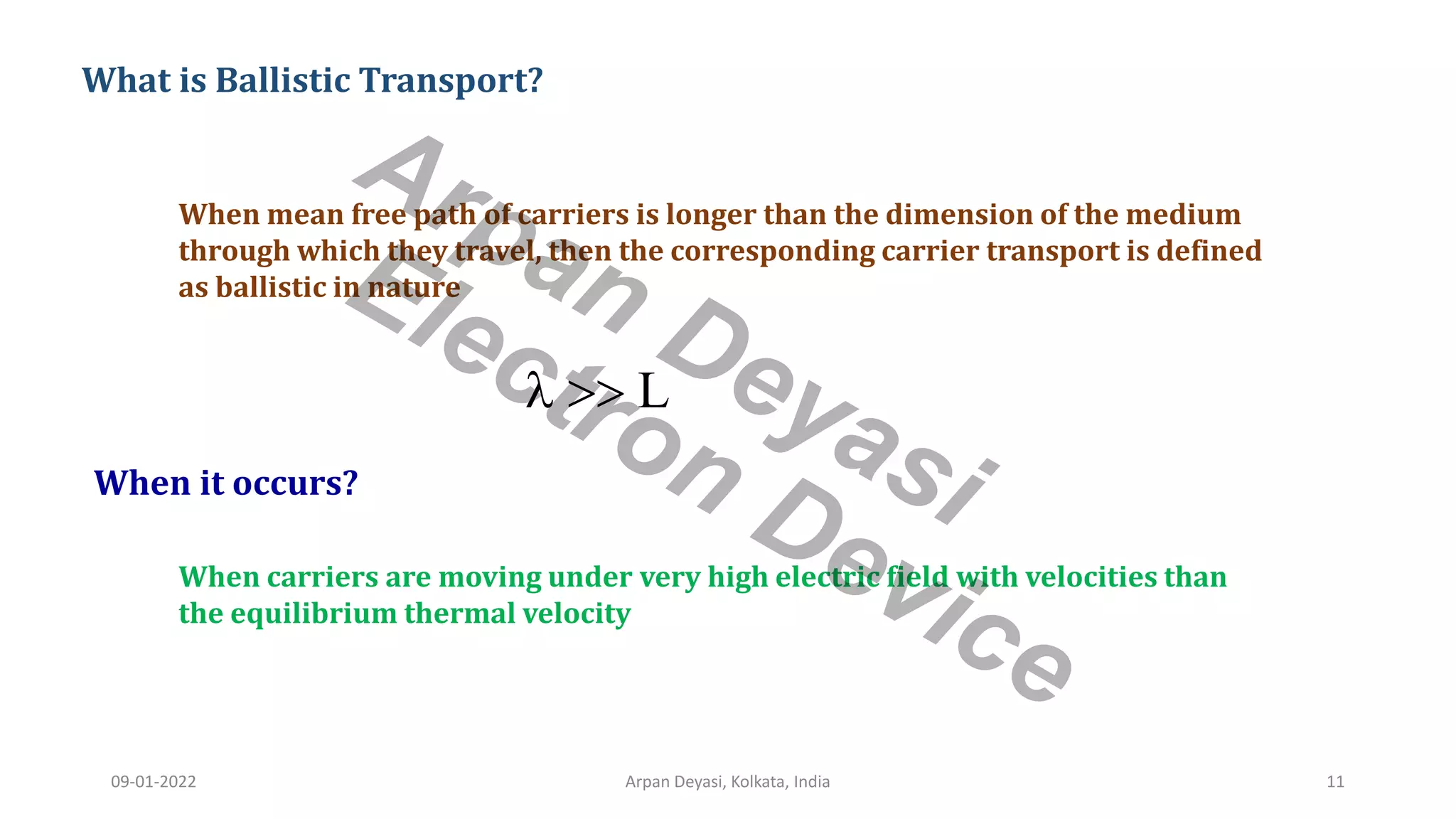 Carrier scattering and ballistic transport | PDF