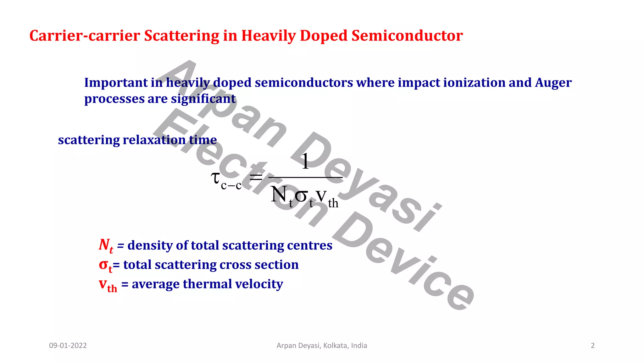 Carrier scattering and ballistic transport | PDF