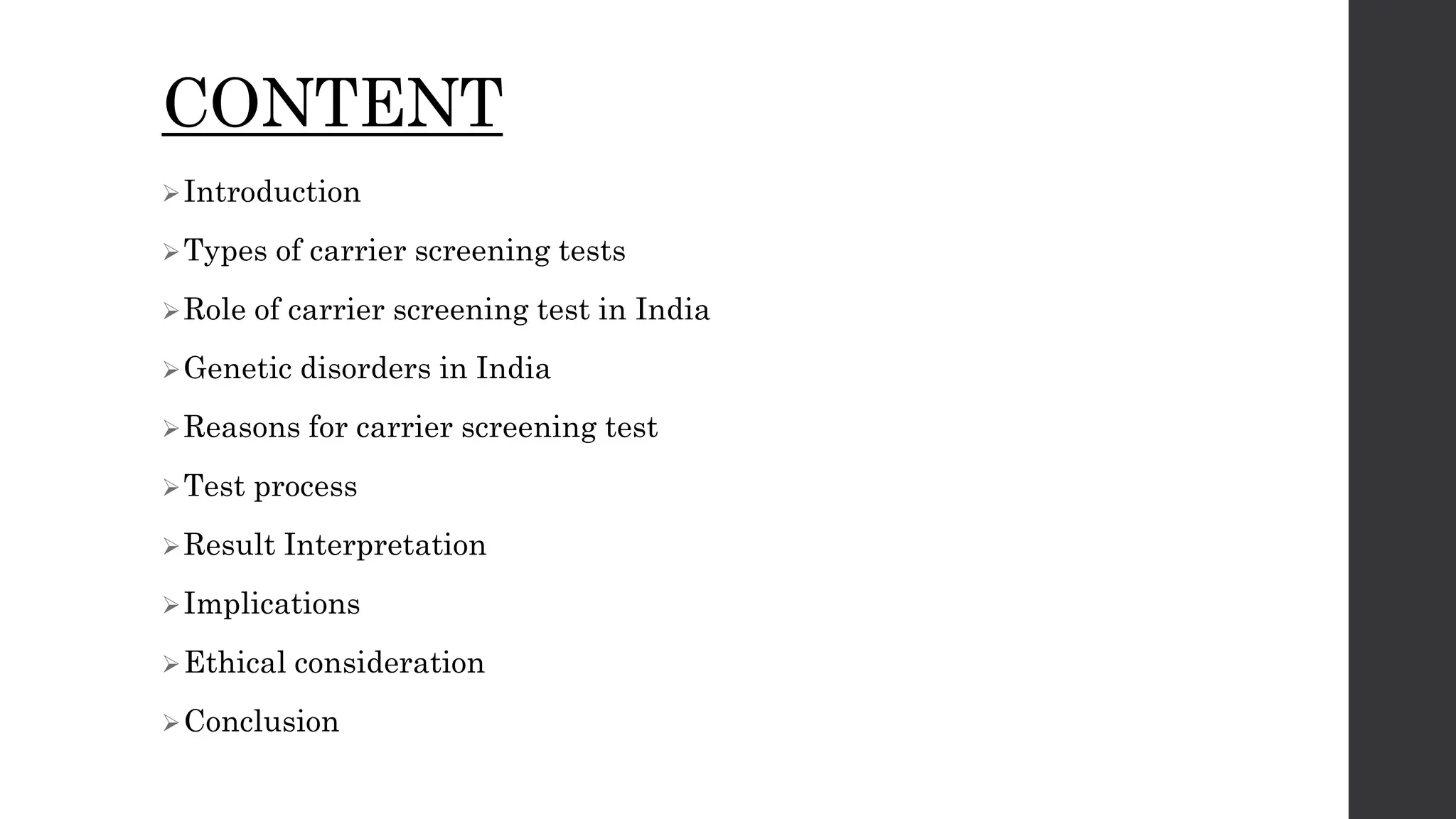 CARRIER SCREENING TEST, latest information | PDF