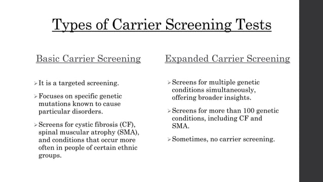 CARRIER SCREENING TEST, latest information | PDF | Infertility ...