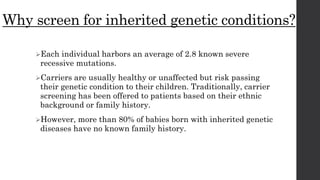 CARRIER SCREENING TEST, latest information | PDF