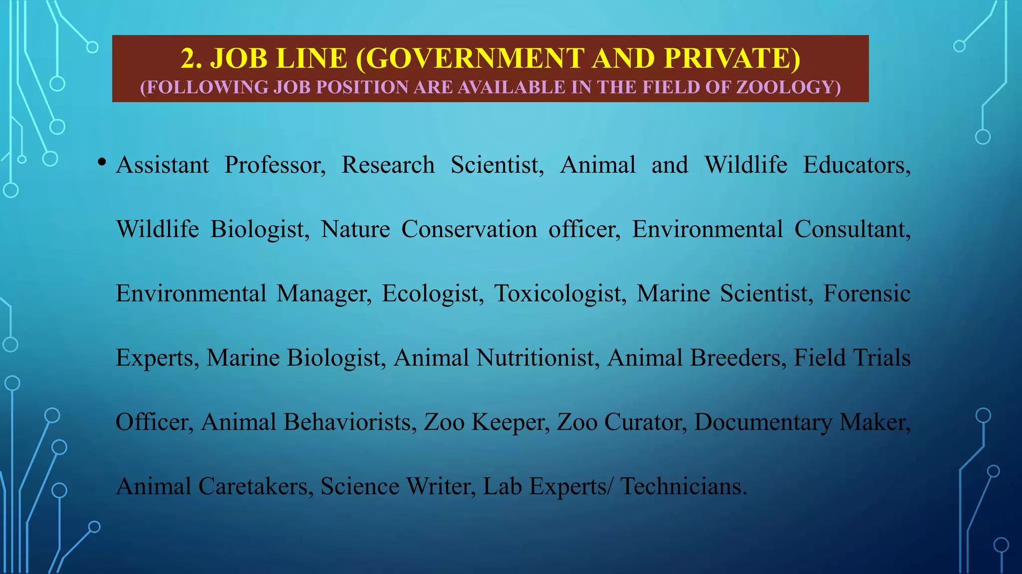 Careers in Zoology | PPTX