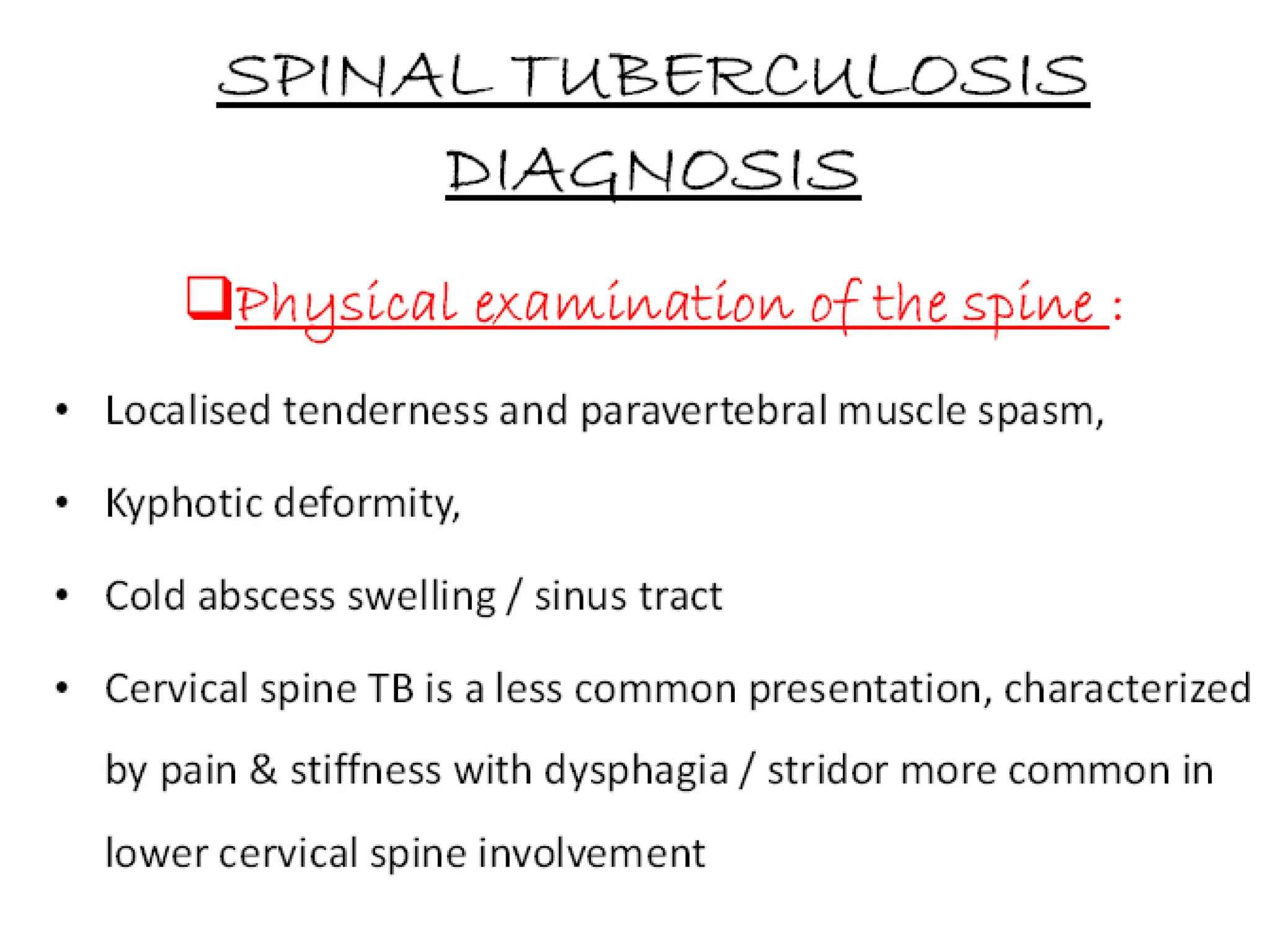 carries spine. Tuberculosis of the spine | PPTX