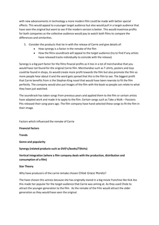 Carrie worksheet | DOCX