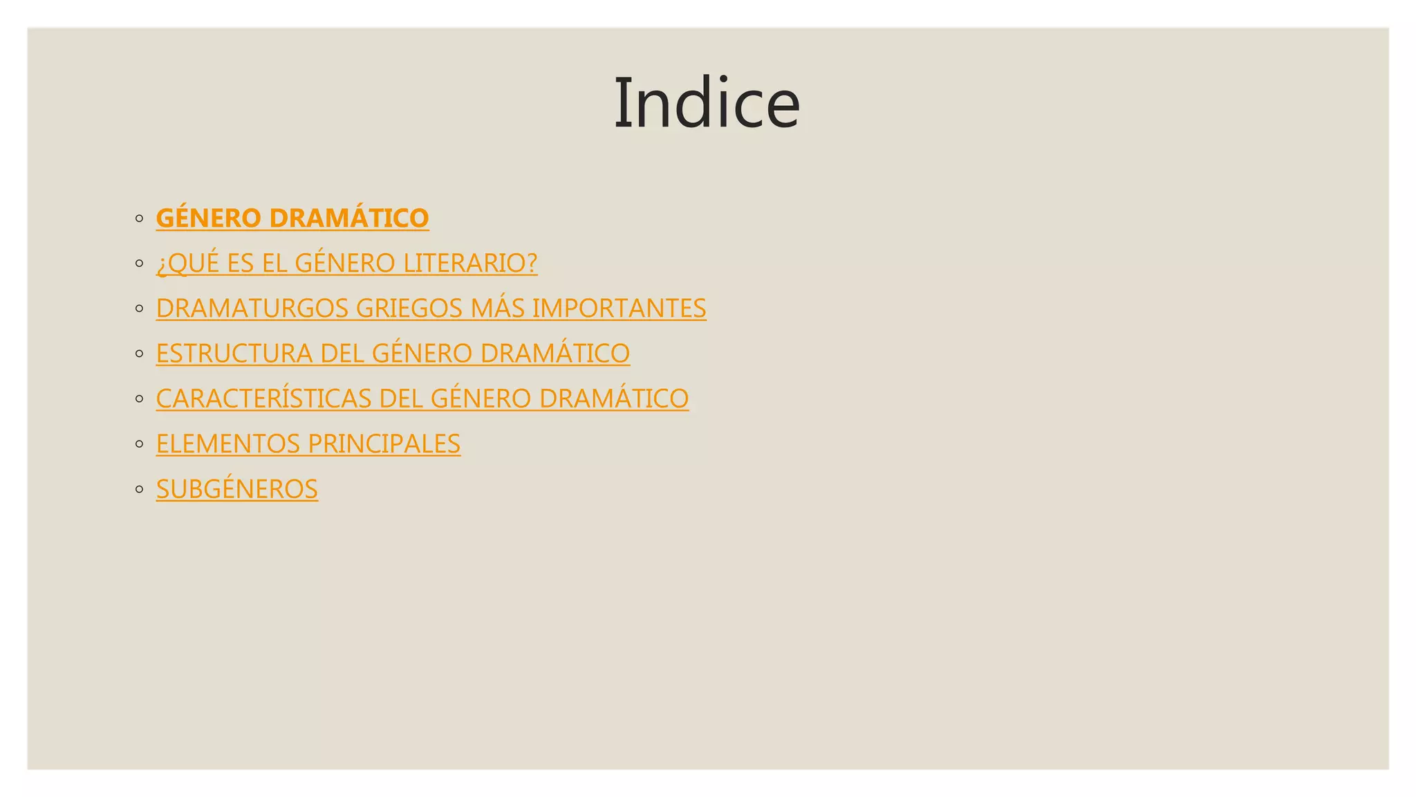 genero dramatico | PPT