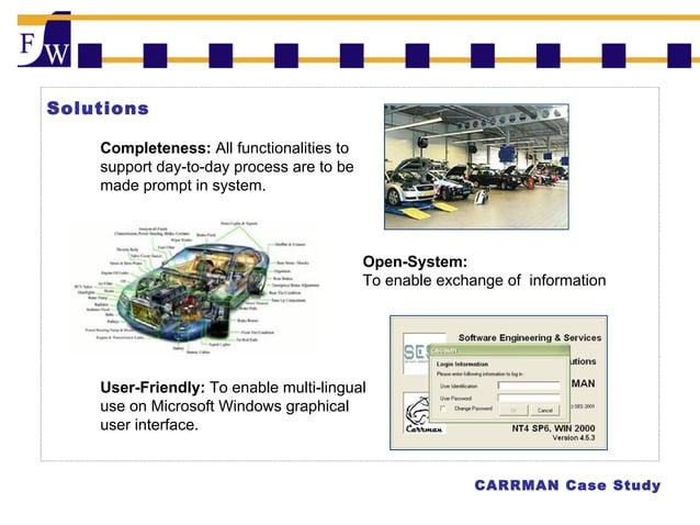 Carrman Case Study of a Body Shop application | PPT