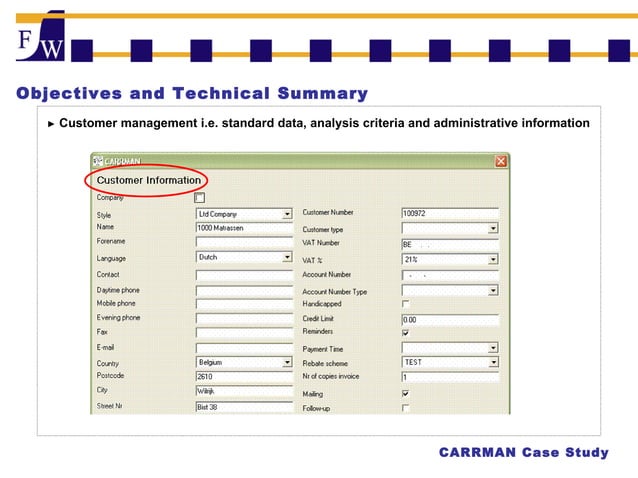 Carrman Case Study of a Body Shop application | PPT