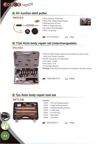FORCE, Herramienta Carroceria | PDF